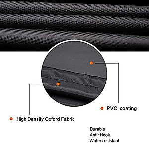 Fire Pit Cover - Waterproof 600D Heavy Duty Round Patio Fire Bowl Cover Black (Round - 44”D x 24”H)