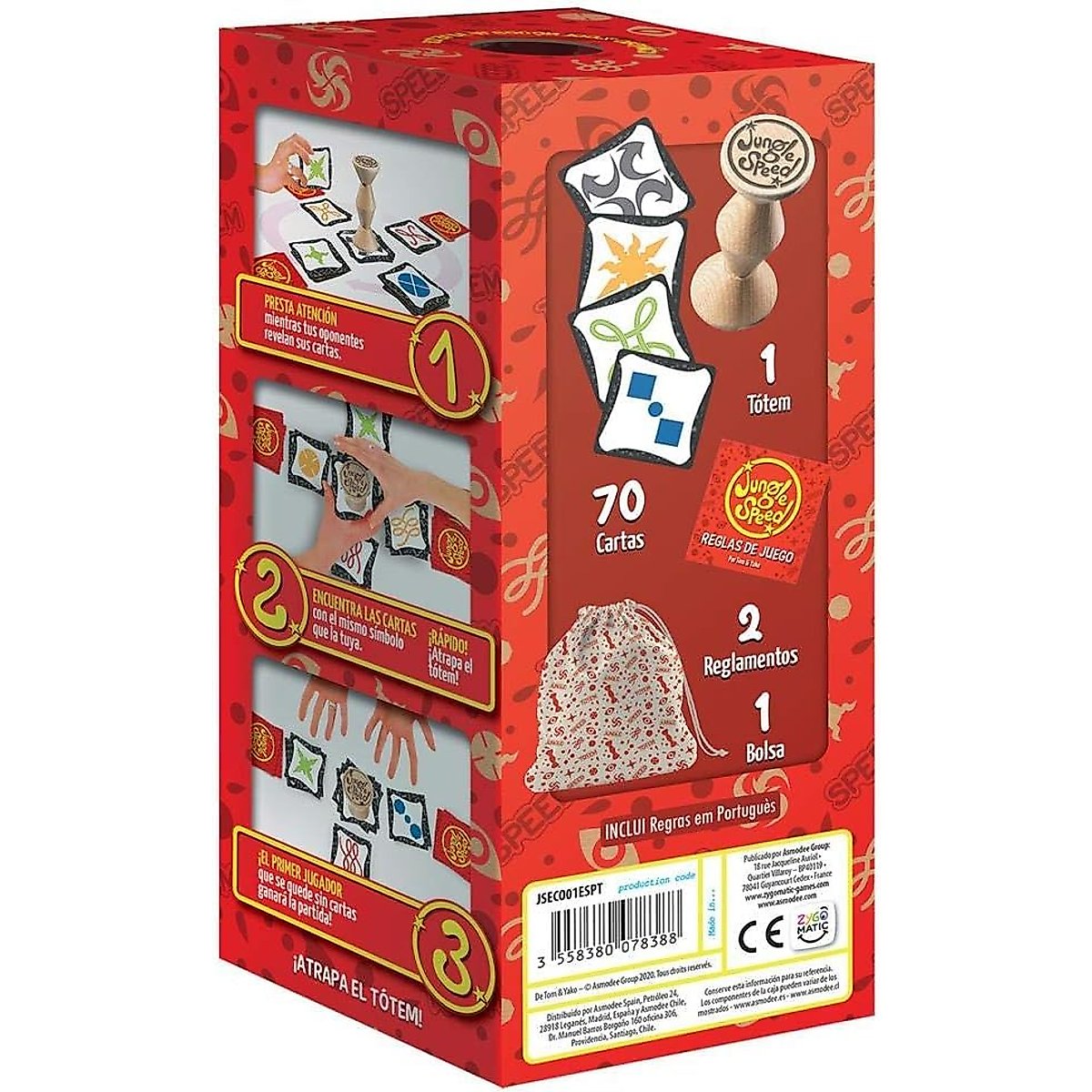 Asmodee Jungle Speed - Simple, Fast, Fun and Very Addictive! - Spanish Language