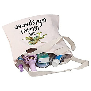 MBMSO the Iguana Whisperer Tote Bag Iguana Gifts Lizard Shoulder Bag Iguana Lover Gifts Reptile Owner Gifts Shopping Bag (The iguana whisperer tote bag)