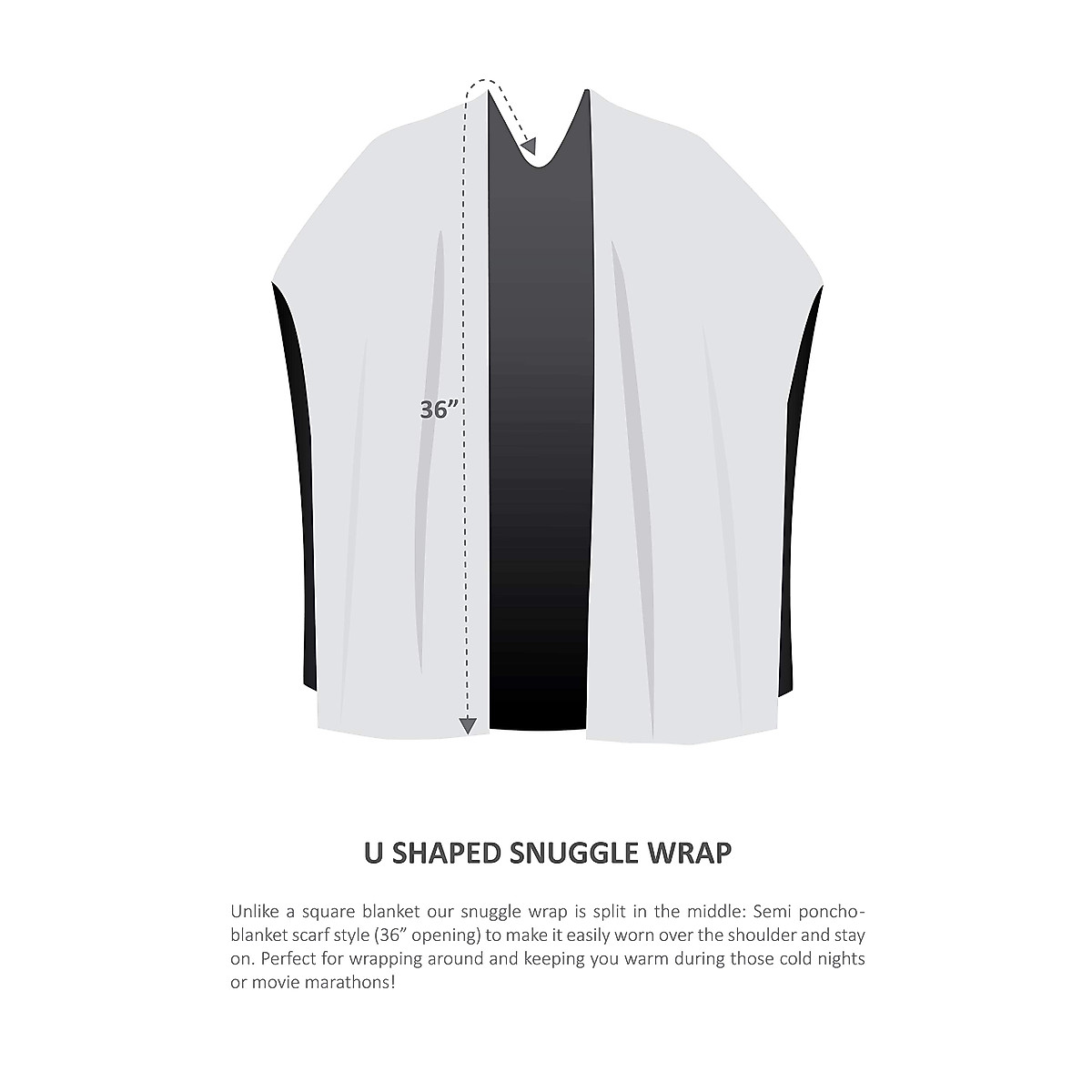 Beautyrest Ultra Soft Sherpa Berber Fleece Electric Poncho Wrap Blanket Heated Throw with Auto Shutoff, 50 in x 64 in, Dusty Blue Lattice