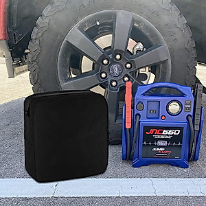 Homakover 1680D Carrying Case with Adjustable Strap for Jump-N-Carry Starter Models JNC1224/ JNC770R/ JNC660, Black, Case Only