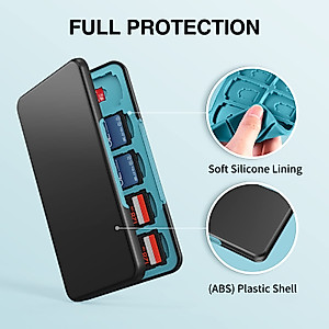HEIYING Memory Card Case for SD Card and TF Card, Portable SD Card Holder SD SDHC SDXC TF Card Storage with 20 SD Card Slots & 20 Micro SD Card Slots