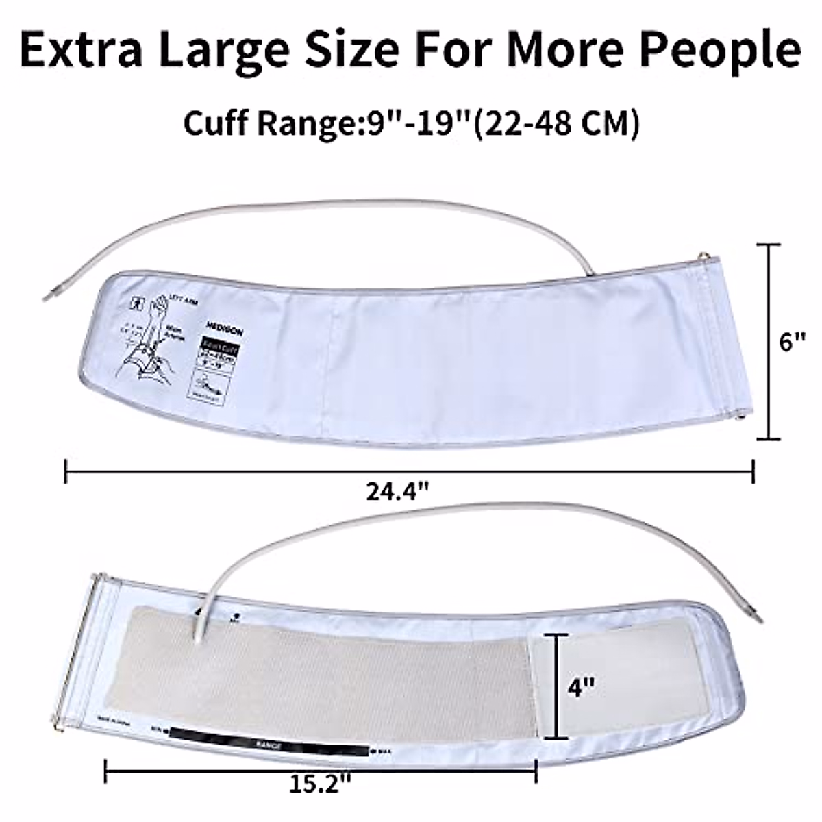 Compatible with Omron BP Extra Large Generic Replacement Cuff, 9"-19" Inches (22-48CM) Sized for Upper Big Arm HEDIGON