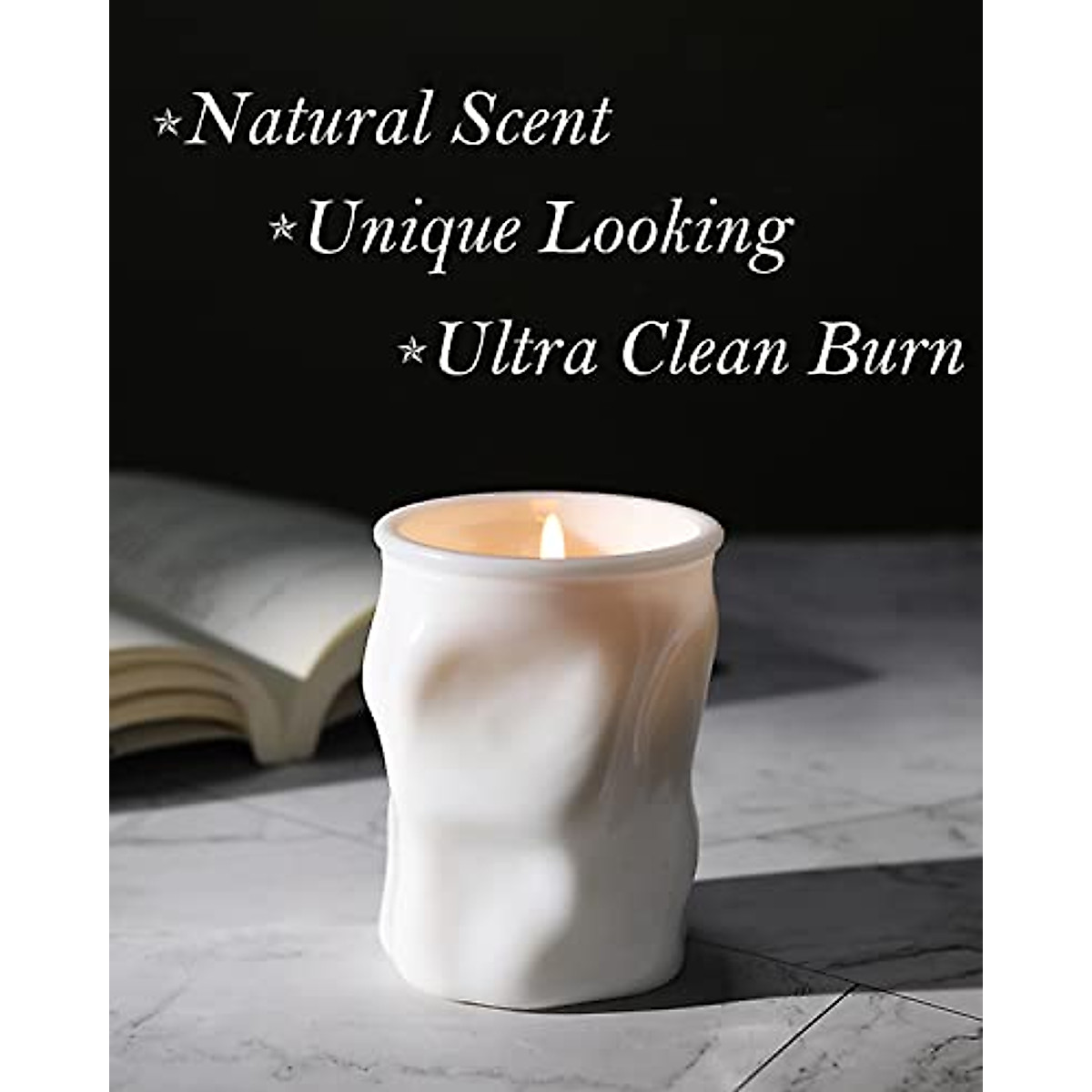 Lavender Candle, Candles Gifts for Women, Candles for Home Scented, Ceramic Natural Soy Wax Coconut Oil Wax Candles, 40 Hours Burning (Peach Oolong)