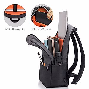 Everki 106 Light Compact 15.6-Inch Laptop Backpack with Hidden Pocket, Commute, College, School, Men or Women (EKP106) Charcoal