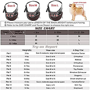 YUDODO Pet Dog Sling Carrier Breathable Mesh Travel Safe Sling Bag Carrier for Dogs Cats (L(10-15lbs), Black Reflective)