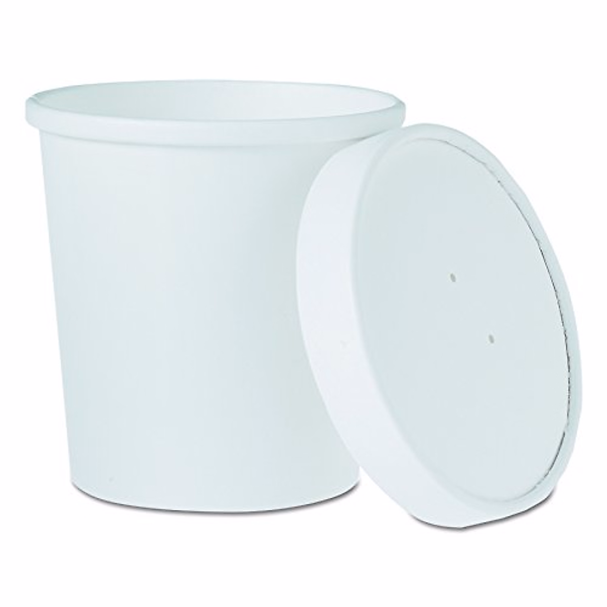 Solo Foodservice KHB16A-2050 16 oz White Paper Food Container and Lid (Case of 250 Containers w/Lids)