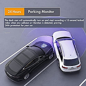 4K Dual Dash Cam Front and Rear 4K+2K, GPS, Dash Camera for Cars with 2.2 Inches IPS Screen, Car Camera Driving Recorder with Night Vision, 170° Wide Angle, Parking Mode, SD Card Included