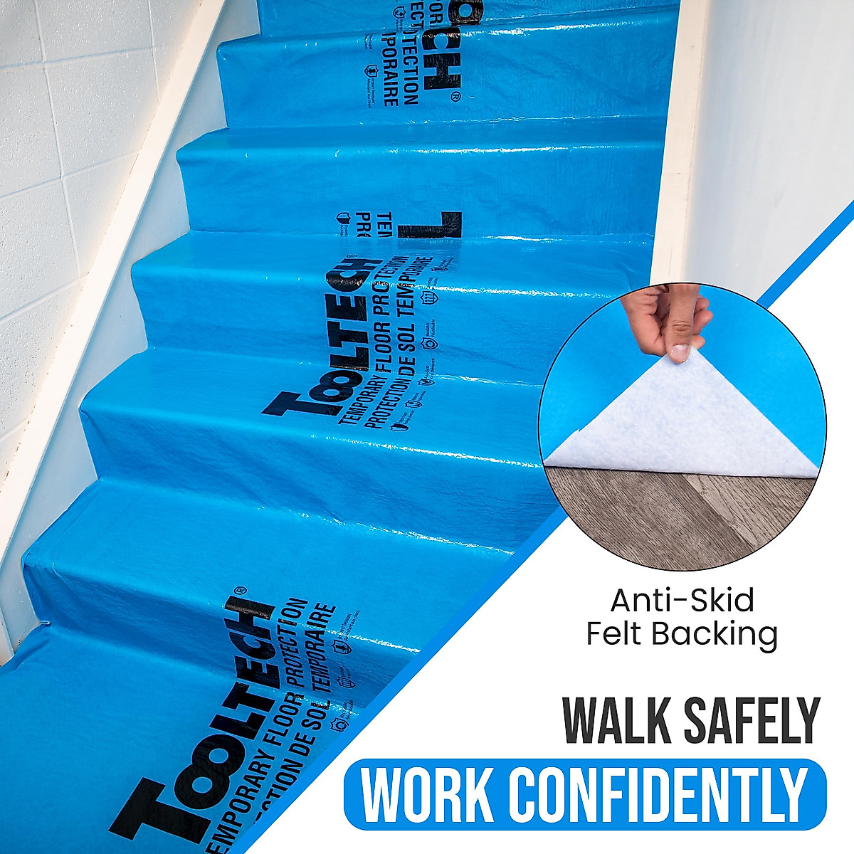 Temporary Floor Protection for Renovation, Painting, Construction - 40" x 90 ft, Covers 300 sqft