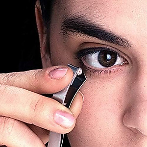 Preo Prima Shogyo Japanese Partial Eyelash Curler, Inner Corner/Outer Corner Precision Lash Curl Up Tool, Made in Japan (Included 6 Replacement Rubber) C-2000