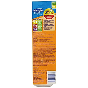 Evenflo Feeding Zoo Friends Plastic Standard Neck Bottles for Baby, Infant & Newborn - Blue/Green/Orange/Pink (Colors May Vary), 8 Oz