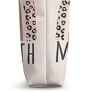 Mental Health Matters Boho Leopard Rainbow Self Care Tote Bag