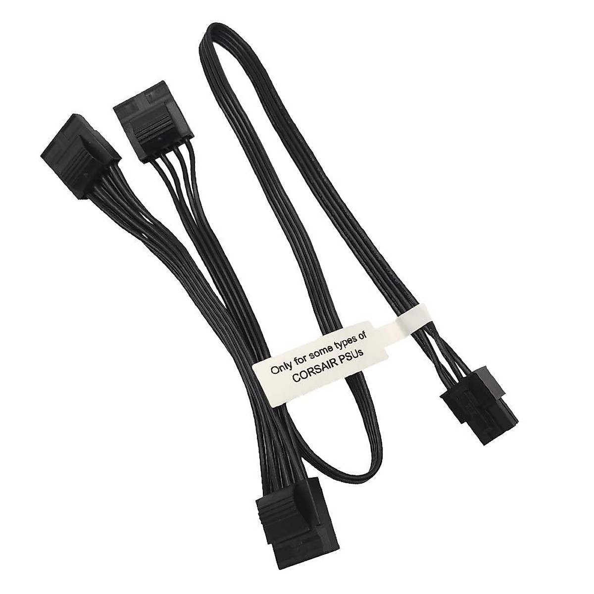 COMeap Molex Power Cable for Corsair PSUs, 6 Pin to 3X 4 Pin Molex Female Hard Drive Power Adapter Splitter for BTC Mining Riser Card 20-in