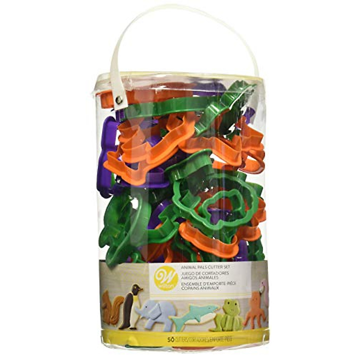 Wilton Animal Cookie Cutter Set, 50-Piece, Plastic