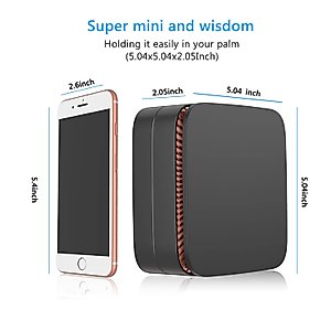 KAMRUI AK1 Mini PC Windows 10 Pro, 4K Mini Computer Intel Celeron J3455 Processor(up to 2.3GHz) Micro Desktop PC, 4GB DDR3/64GB eMMC, 2.4G+5G Dual WiFi, Gigabit Ethernet, BT 4.2
