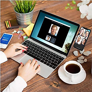 Aporia - Magnetic Cellphone Mount for Laptop, Foldable Monitor Side Phone Holder Attach to Computer Monitor for Smart Phones (Rose Gold)