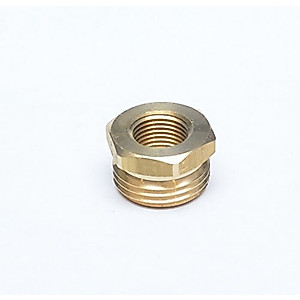 FASPARTS 3/8" Female NPT FPT FIP to 3/4" Male GHT Garden Hose Thread Adapter Brass Fitting Fuel/Air/Water/Boat/Gas/Oil WOG House/Boat/Lawn/Power Wash/Irrigation