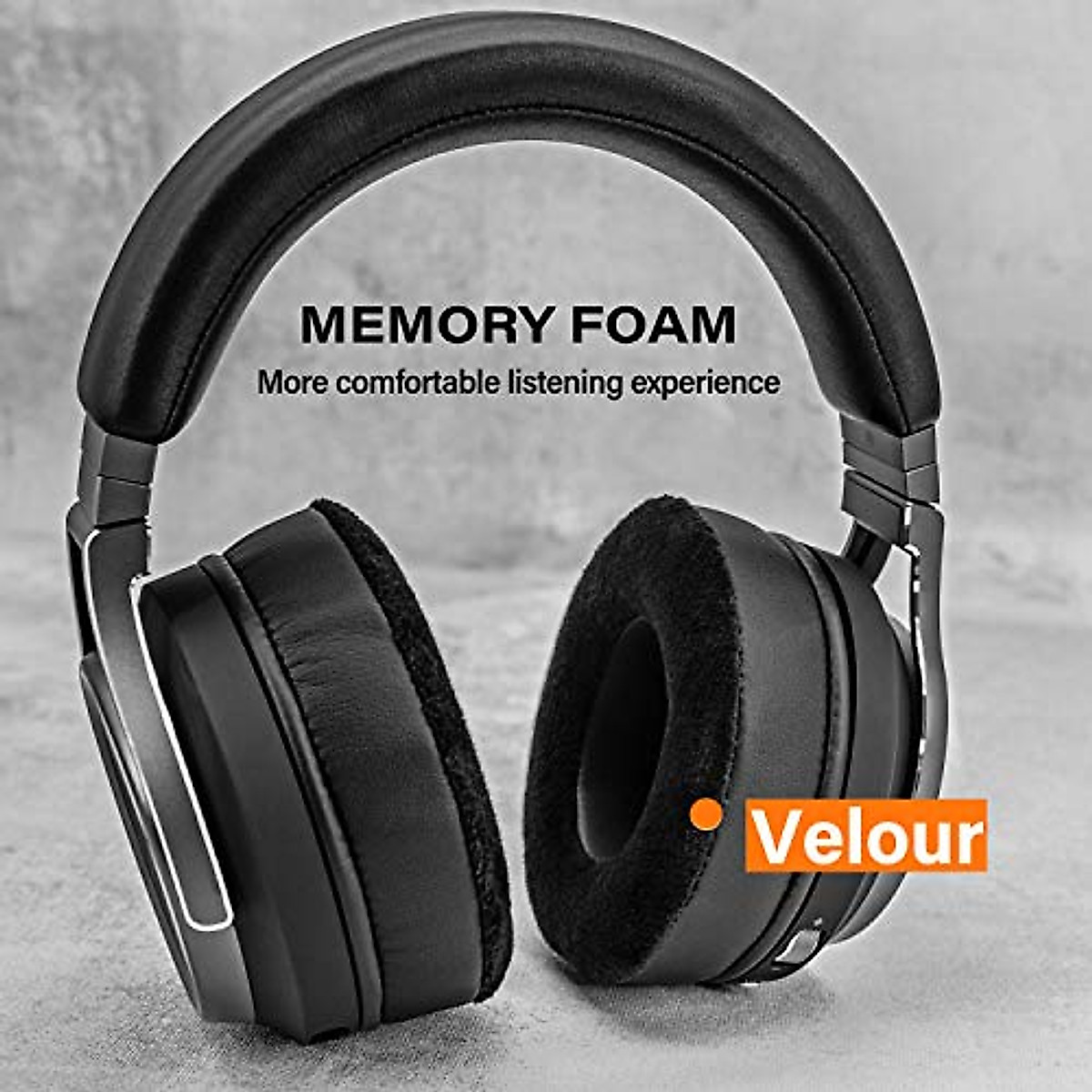 Earpads Compatible with Virtuoso RGB Wireless SE Gaming Headset - Memory Foam Earcups - Hybrid (PU/Velour) Ear Cushions I Black