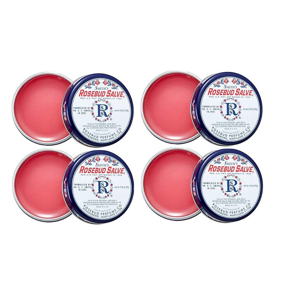 Smith's Rosebud Salve Tin .8 oz (Pack of 4)