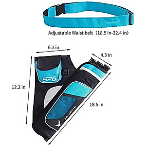 SOPOGER 3/4 Tube Archery Hip Quiver for Arrows Bow Belt Waist Hanged Quiver Fit for Compound Bow and Recurve Bow Target Archery (Blue(3 Tube))