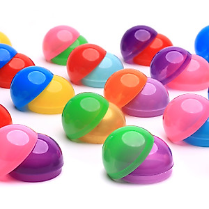 Capsule Vending Machine Colored Round Capsules Empty 250pcs 1.26 inch - Gumball Machine Capsules Bulk Party Favor Containers - Easter Basket Stuffers Birthday Gifts Pinata Stuffers DIY Craft Supplies