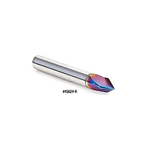 Amana Tool 45624-K SC Spektra Extreme Tool Life Coated V-Groove 60 Deg x 1/4 D x 31/64 CH x 1/4 Inch SHK 3-Flute Router Bit