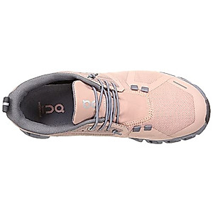 ON Women's Cloud 5 Waterproof Sneakers, Rose/Fossil, 11