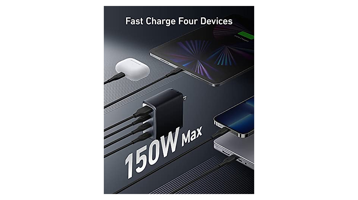 Anker 747 Charger GaNPrime 150W – Compact 4-Port USB-C Fast Charger