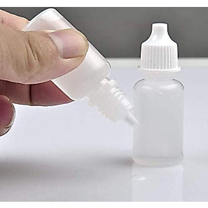 LASSUM 10PCS 15ml Empty Plastic Dropper Bottle Squeezable Eye Liquid Dropper Bottles Small Dropper