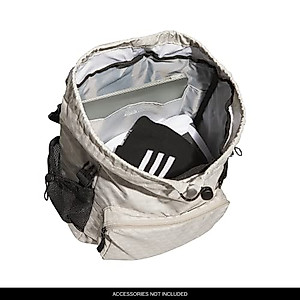 adidas Saturday Backpack, BOS Mini Monogram Wonder Beige/Black, One Size