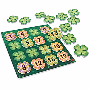Tiki Editions Lucky Numbers - Be First to Complete Your Garden; 1 Rule - Numbers in Each Row & Each Column Must be Arranged in Ascending Order; Draw, Place or Swap Clovers, 1-4 Players, 20 min, 8+