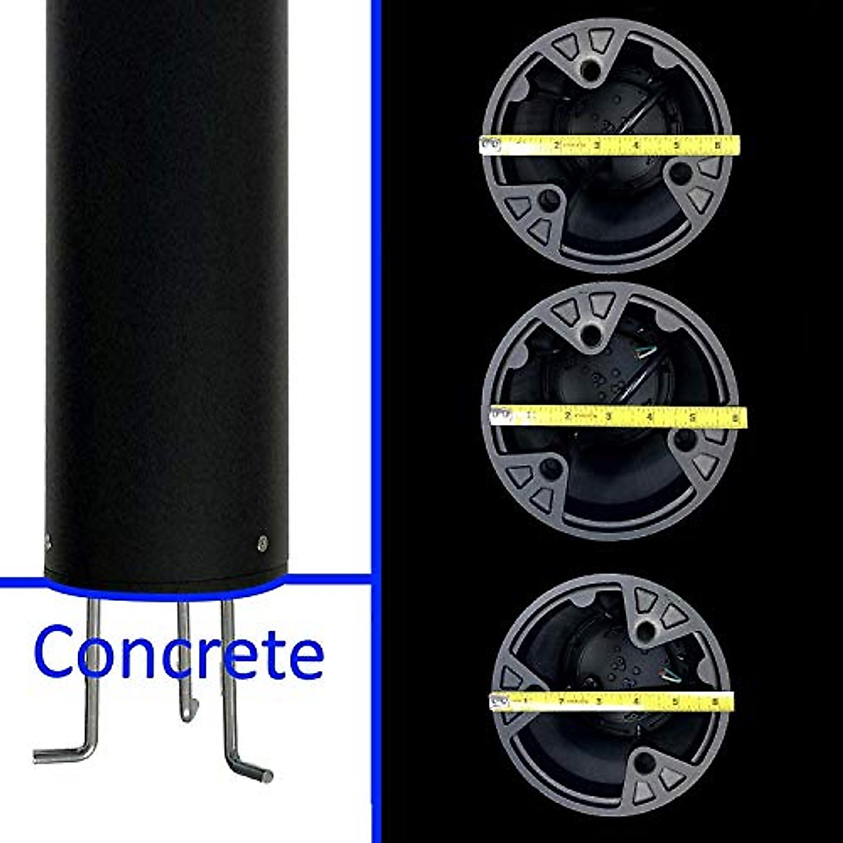 HARRRRD LED Bollard Landscape Lights 25" 10W 5000K 120V-277V Commercial/Residential Modern Ballard Lighting Fixture for Garden, Pathway, Driveway Electric Light. ETL Listed.