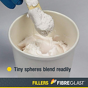 Fibre Glast Fiberglass Microspheres – Bond Putty & Whipped Filler Paste for Surface Repairs – Car, Auto, Boat & Forged Parts - Mix with Epoxy, Vinyl Ester, or Polyester Resin, Dries Clear, 4 Oz