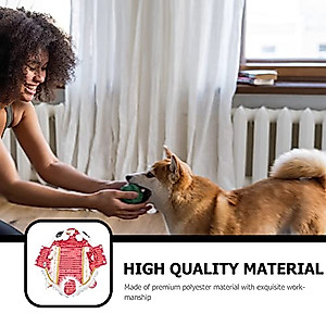 Small Pet Costume Lion Dance Pet Costume with Red Yellow Sequins Christmas New Year Cat Dog Clothes Winter Warm Hoodies Coat for Small Meduim Large Dogs (52X20cm) Small Dog Clothes