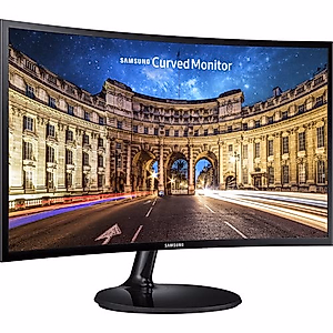 Samsung CF390 27" Curved Monitor – LCD FHD, 16:9, 1920x1080, HDMI, VGA, VESA, Eye Saver & Flicker-Free Tech – Boomph's Comprehensive Ultimate Performance Cloth Solution for Your Workspace