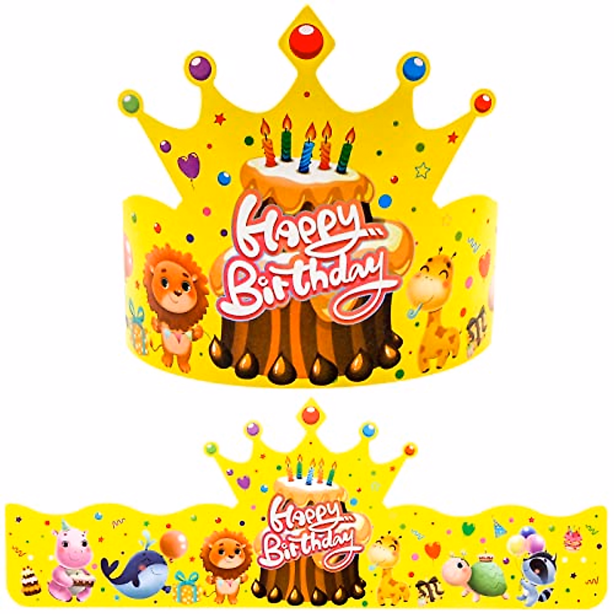ceiba tree Birthday Crowns for Classroom Kids Bulk 30 Pcs Birthday Hats Students Birthday Party Hats Party Favors Fitted with Clasps