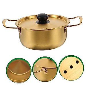 Stainless Steel Pot Instant Noodle Pot Shabu Aluminum Instant Stockpot Korean Ramen Korean Hot Pot Korean Cookware Kitchen Pot Big Pots for Cooking Kitchen Cookware Wok