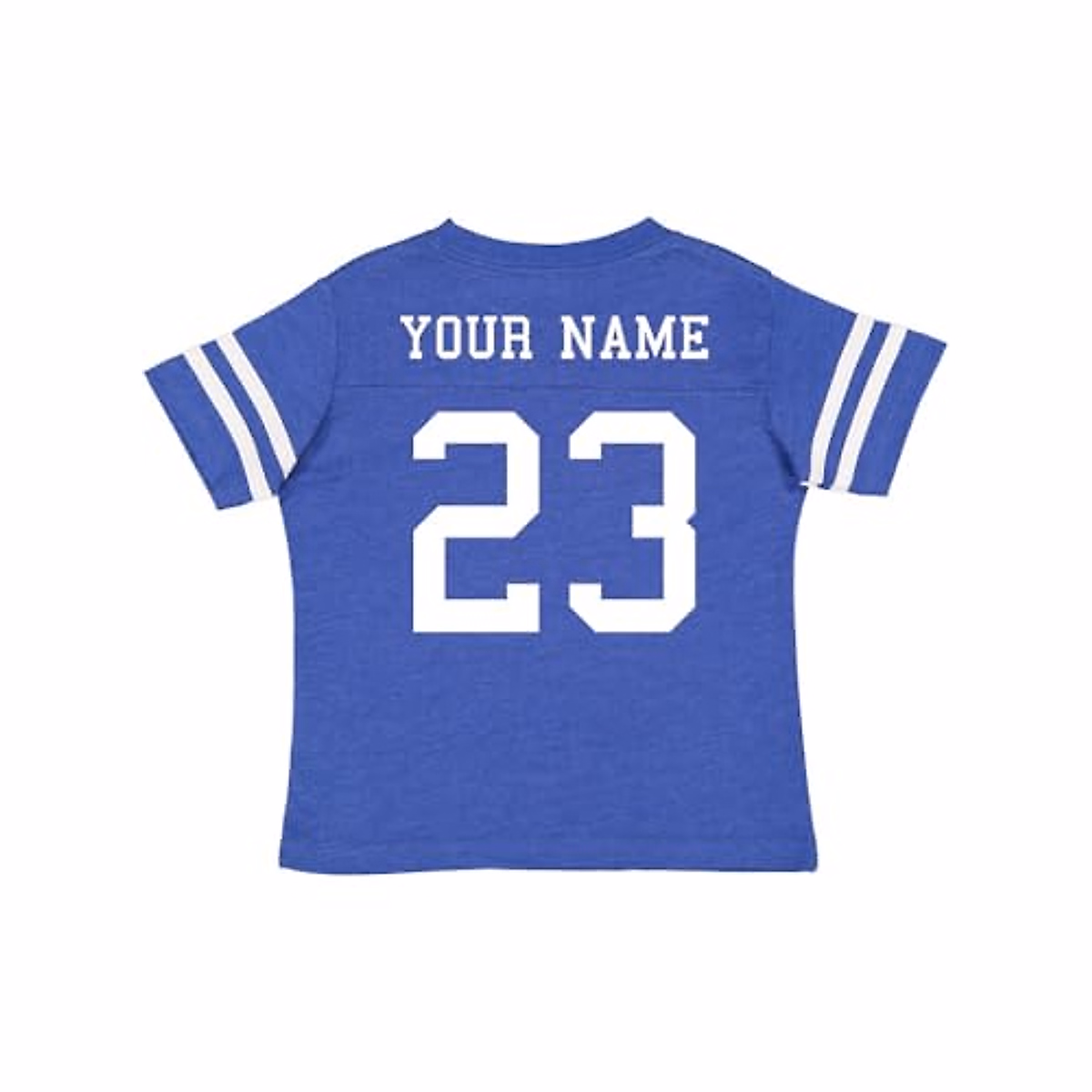 Custom Football Sport Jersey Toddler & Child Personalized with Name and Number (4T, Vintage Royal)