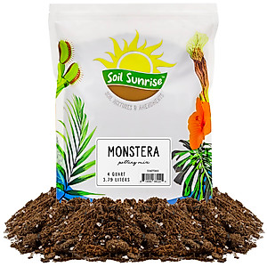 Monstera Houseplant Potting Soil Mix (4 Quarts), Custom Blend for Growing and Repotting