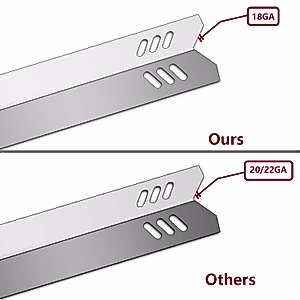 Boloda 15" Stainless Steel Grill Parts Replacement for Dyna-Glo DGF510SBP, Uniflame GBC1059WB， Heat Plates for Backyard Grill BY15-101-001-02, BY13-101-001-13,Steel Heat Shield Tent 4-Pack
