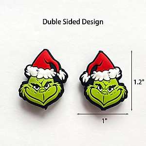 Christmas Silicone Focal Beads, 12 PCS Silicone Beads Characters for Beaded Pens, Keychain Making, Bracelet Necklace Lanyard Pendant, Knitting Needle Stopper, DIY Craft Supplies