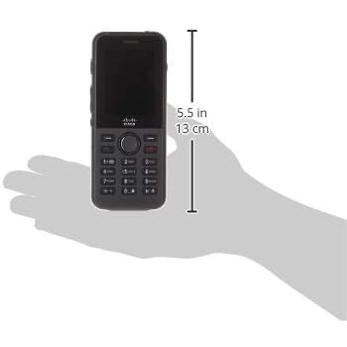 Cisco Unified Wireless IP Phone 8821 - Cordless Extension Handset - Bluetooth Interface - 2.4" Black CP-8821-K9 (Renewed)