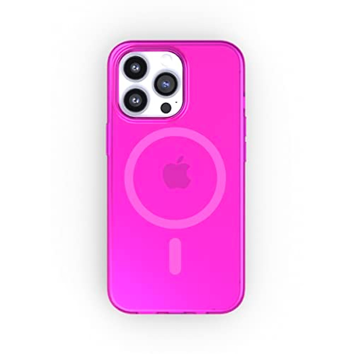FELONY CASE - Neon Pink Crystal Clear Phone Case for iPhone 13 Pro Max, Compatible with MagSafe - 360° Shockproof Protective Cases Designed for Apple iPhone 13 Pro Max