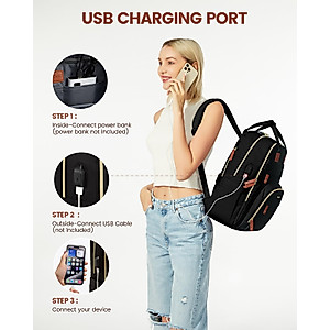 LOVEVOOK Laptop Backpack for Women & Men, Unisex Travel Anti-theft Bag Business Computer Backpacks Purse College Bag, Casual Hiking Daypack with Lock, 17 Inch, Black