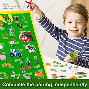 Craftstory Animals Felt Board Stories for Toddlers, Felt Animals Figures Toys Arts and Crafts Sensory Gifts for Classroom Storytelling School Daycare Supplies (Farm Anmals)