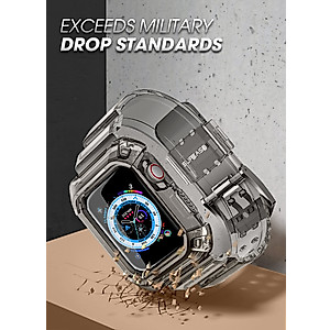 SUPCASE for Apple Watch Series 9/8/7/6/5/4/SE2/SE [41/40mm] Case with Band (Unicorn Beetle Pro), Rugged Men Cover Protective Case with Adjustable Strap Bands for iWatch 9/8/7/6/5/4/SE2/SE, FrostBlack