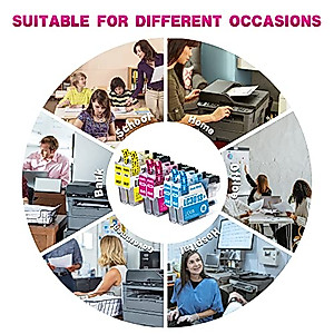 INNERTECK Replacement Ink Cartridges Compatible for Brother LC3013 XL 3013 High Page Work with Brother MFC-J491DW MFC-J497DW MFC-J690DW MFC-J895DW Printer (6 Pack, 2 Cyan,2 Magenta,2 Yellow)