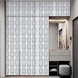 Micpolo Stripe Peel and Stick Wallpaper Black and Grey Contact Paper Geometric Self-Adhesive Wallpaper Modern Removable Vinyl Decor 17.7"X78"