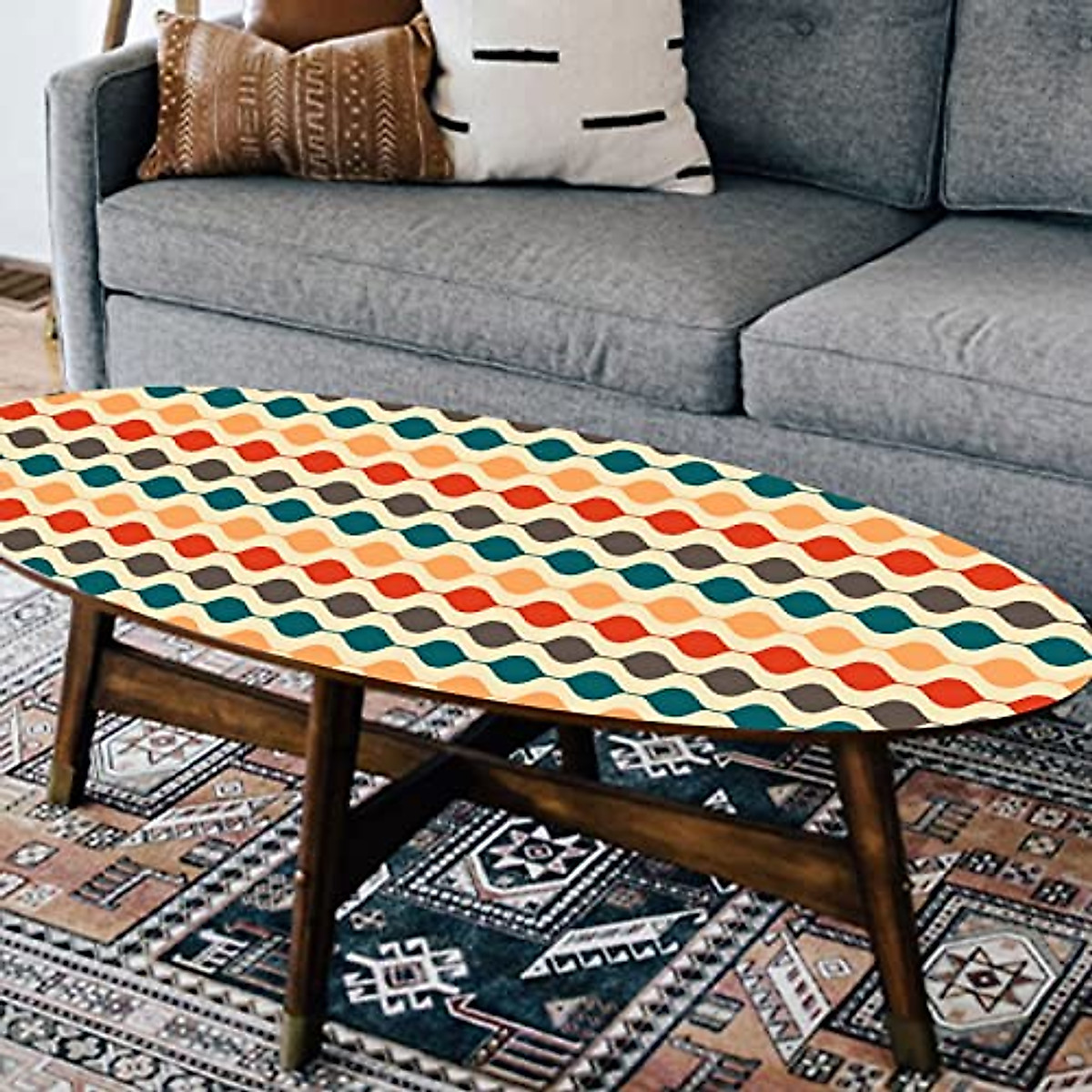 Red＆Yellow＆Green Peel and Stick Wallpaper Contact Paper 15.7”×196.8” Removable Wall Coverings for Home Decorative Table and Door Renovated