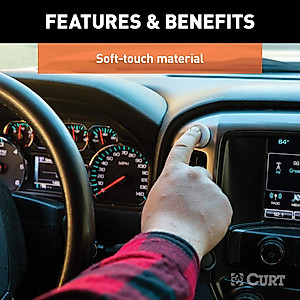 CURT 51189 Manual Override Bluetooth Button for Echo Mobile Trailer Brake Controller, Powered by Flic, White